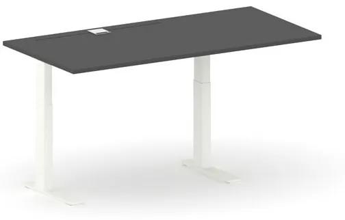 Výškově nastavitelný pracovní stůl FUTURE, 1700 x 800 x 735-1235 mm, bez paravanu, bílá/grafit