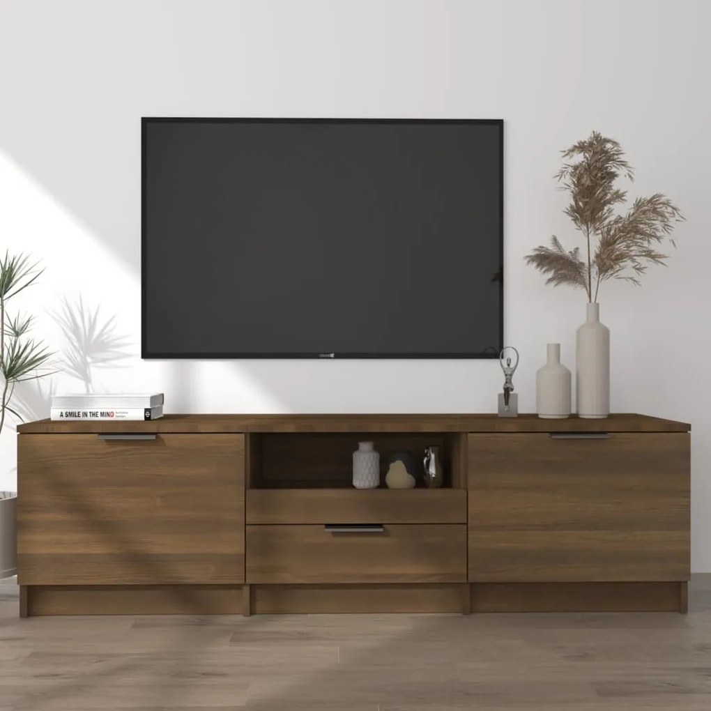 vidaXL TV skříňka 140 x 35 x 40 cm kompozitní dřevo [811452] Barva: hnědý dub