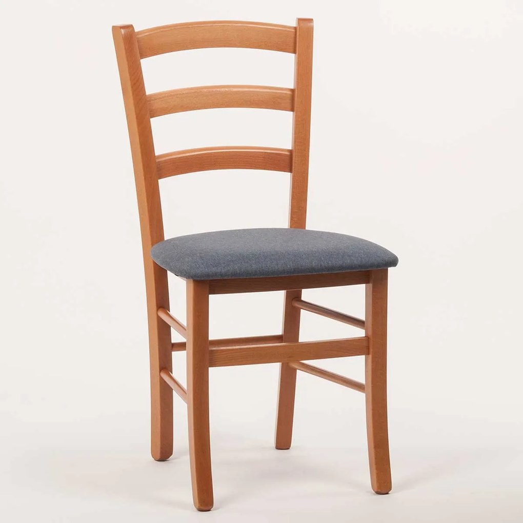 Židle VENEZIA s čalouněným sedákem ořech LUX bordo 15