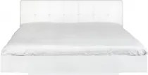 TH Postel FLORET 180 cm (Bílá (lesk), bílá kůže)
