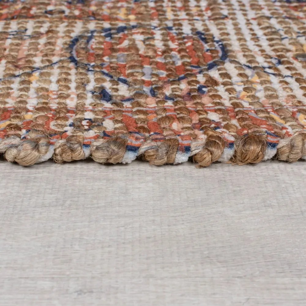 Ručně tkaný koberec s příměsí juty v přírodní barvě 200x290 cm Miley Jute Traditional – Flair Rugs