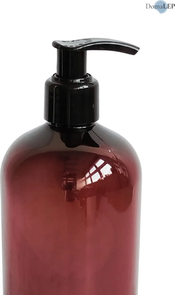 Dávkovač na mýdlo 500 ml hnědý s černou pumpičkou BELA