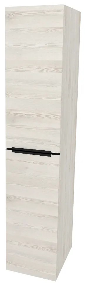 Mereo Mereo, Mailo, koupelnová skříňka vysoká 170 cm, černé madlo, Multidecor, CN594LPBWLP1