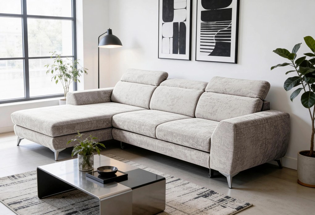 XXXLutz ROHOVÁ SEDAČKA, textil, pískové barvy MID.YOU - Sedací soupravy - 000694011007