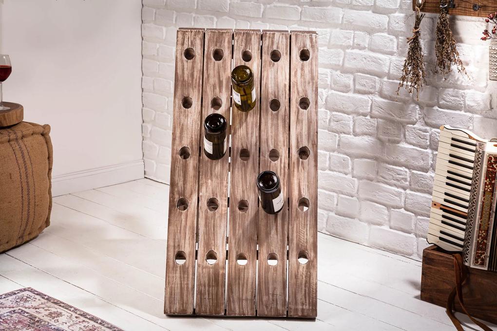 Invicta Interior Masivní dřevěný stojan na víno - Designo
