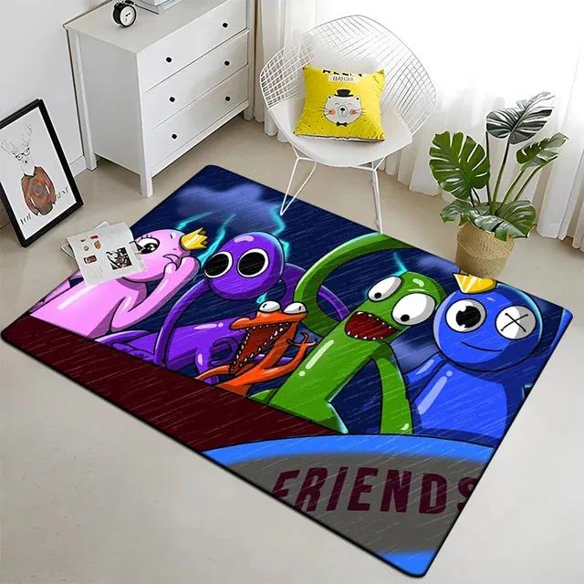 Protiskluzový koberec / předložka s barevnými motivy ze hry "Rainbow friends" vhodný do dětského pokoje (7-11) Barva: 7, Velikost: 120 cm x 160 cm