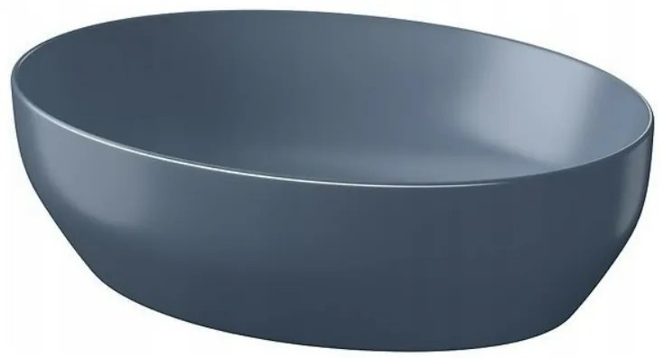 Cersanit Larga, umyvadlo na desku 50,5x38,5x13,5 cm, modrá matná, K677-055