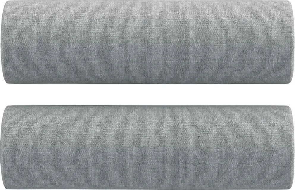 2dílná sedací souprava s polštáři světle šedá textil 3201850