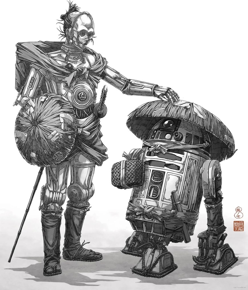 Komar Plakát Star Wars Vision Samurai Droids 40 x 50 cm