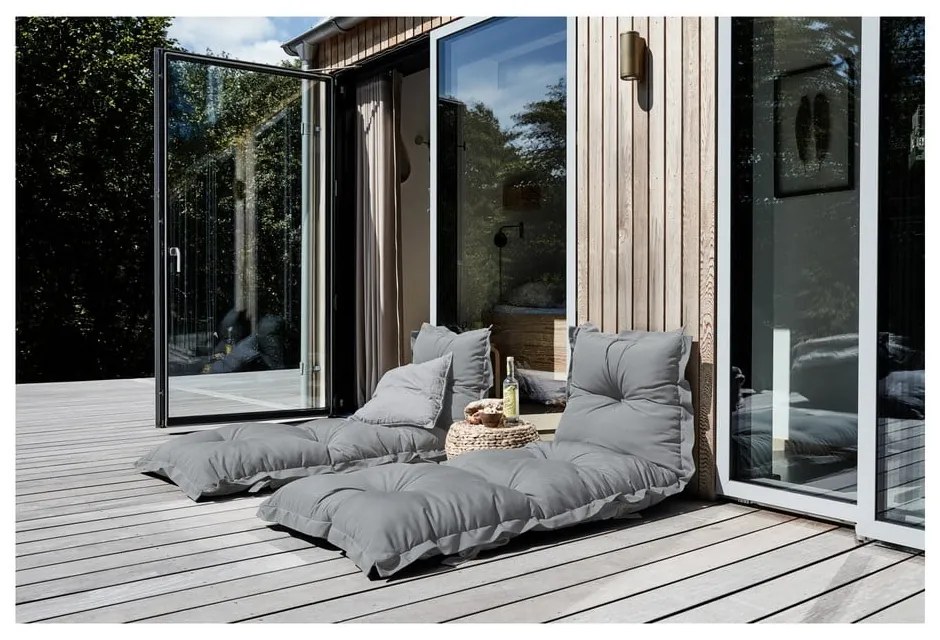 Bílý variabilní futon vhodný do exteriéru Karup Design OUT™ Sit&amp;Sleep White