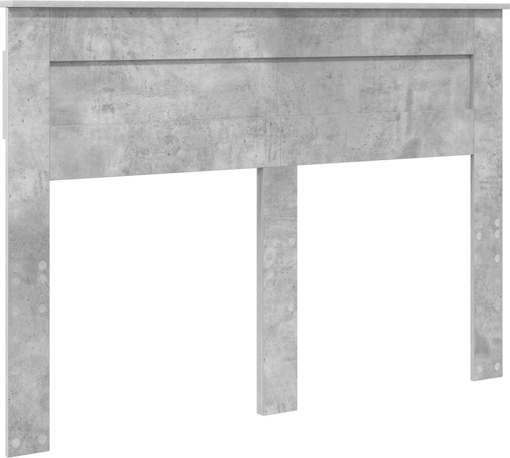 Rám postele s čelo Betonově šedá 140 x 190 cm Kompozitní dřevo 3409982