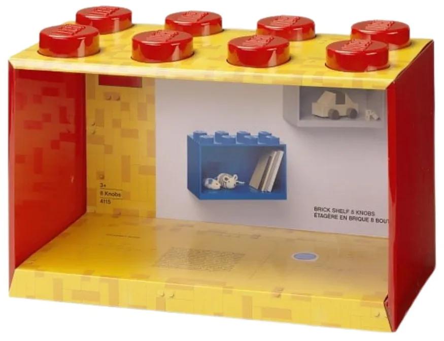 Lego® Červená nástěnná police LEGO® Storage 21 x 32 cm