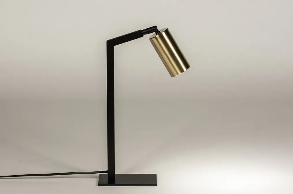 Stolní minimalistická lampa Benett Black and Gold