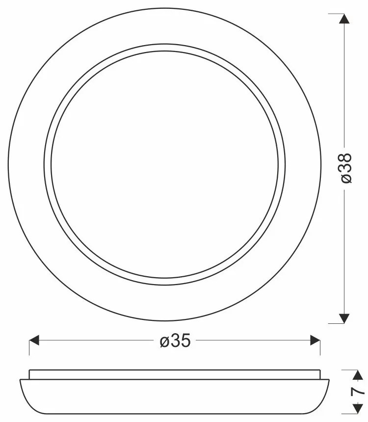 Bílé LED stropní svítidlo 38x38 cm Gilly – Candellux Lighting