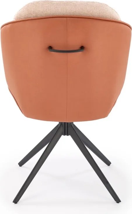 Otočné jídelní křeslo K554 hnědé/béžové