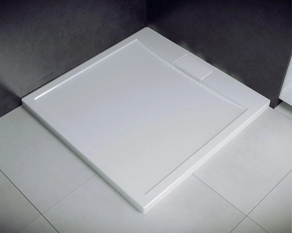 BESCO Čtvercová sprchová vanička AXIM Barva - Bílá, Rozměr A - 90 cm, Rozměr B - 90 cm - VANKAXIM90BB