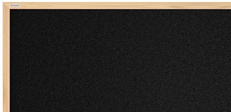 Allboards Černá korková tabule v dřevěném rámu 120x90 cm,TKBLACK108D