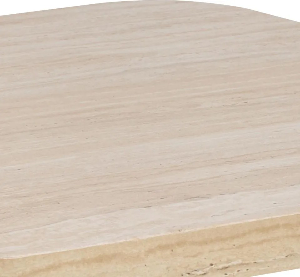 Konferenční stolek Solano 60 cm béžový travertin