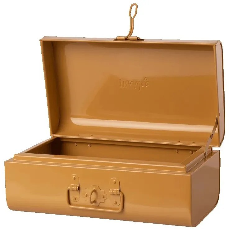 Maileg Plechový kufřík Storage Suitcase Small Barva: Hořčicová