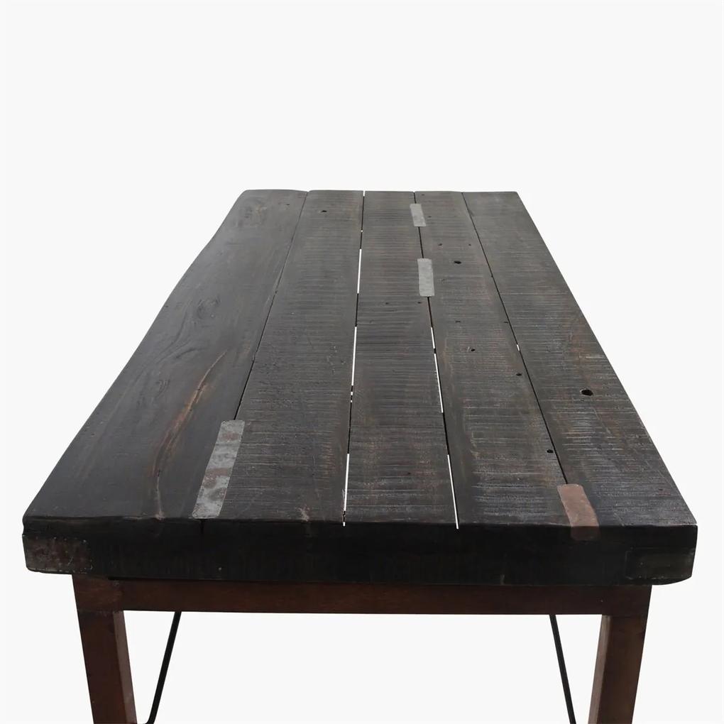 Rustikální dřevěný jídelní stůl VINTAGE BLACK 165cm