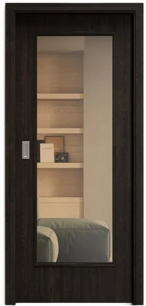 SAPELI ELEGANT KOMFORT M40 - CPL LAMINÁT - POSUVNÉ DVEŘE VČ. ZÁRUBNĚ - Wenge Průchozí šířka (cm): 120, Průchozí výška (cm): 210, Typ skla: Čiré sklo