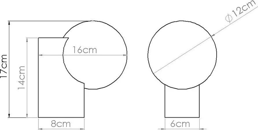 Bílé/v přírodní barvě nástěnné svítidlo ø 12 cm Solum – Sollux