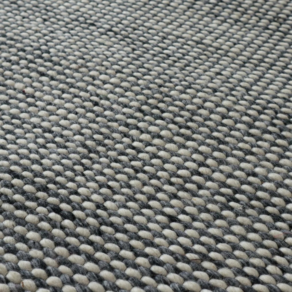 Asra, Kusový ručně tkaný koberec Woolen 2 Grey, 150x240, šedá, ložnice