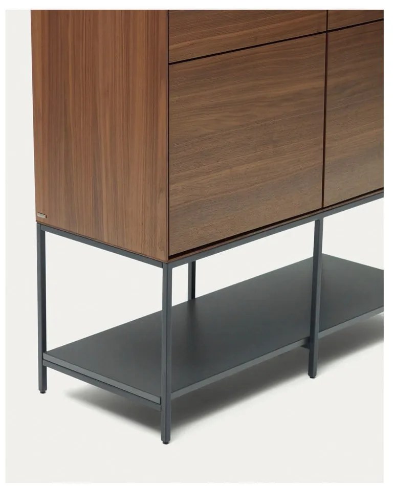 Hnědá skříň v dekoru ořechu 97,5x160x40 cm Vedrana – Kave Home