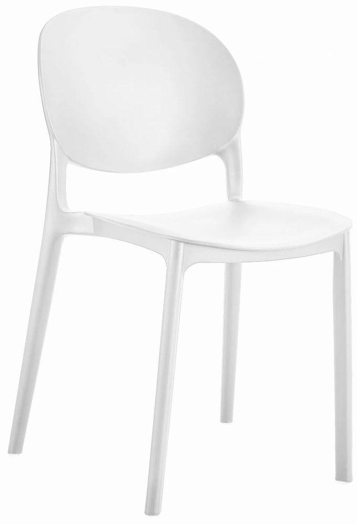 Bílá plastová židle RAWA