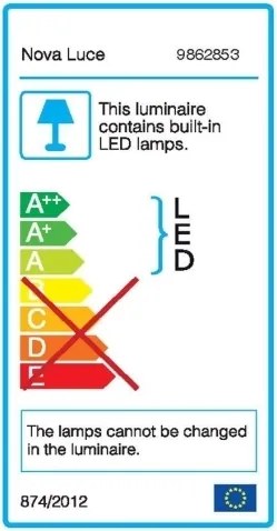 Závěsné LED svítidlo NOVA LUCE PRESTON 112W 3000K 9862853 stmívatelné Triac