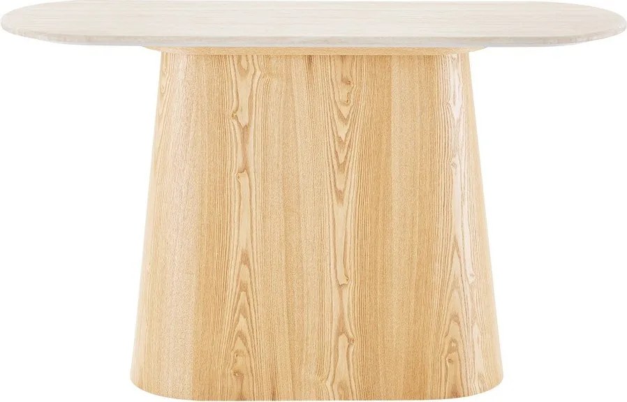 Krémový/v přírodní barvě konzolový stolek s deskou z kamene 40x130 cm Larvik – House Nordic