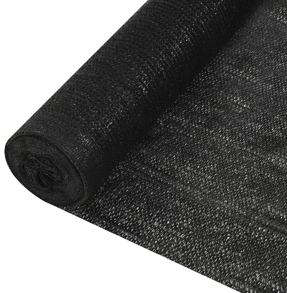 149351 vidaXL Stínící tkanina černá 3,6 x 25 m HDPE 150 g/m²