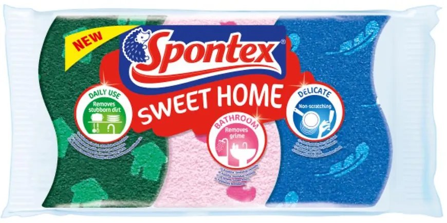 Kuchyňská houba Sweet home celulózová – 3 ks Spontex