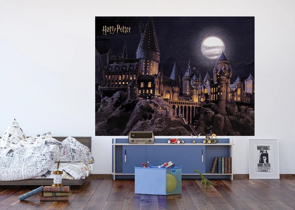 Dětská vliesová fototapeta na zed' Harry Potter Bradavice | 252 x 182 cm | DFTDXL1973