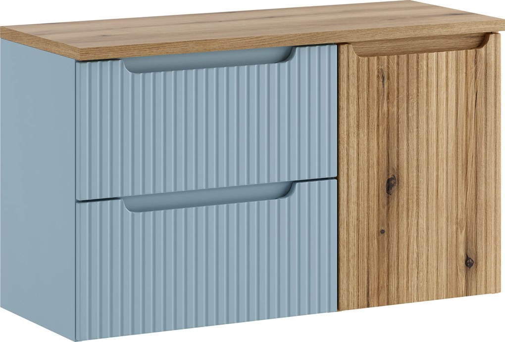 Comad Koupelnová skříňka pod deskové umyvadlo s košem na prádlo Nova Denim/Coast Evoke 100 denim/dub coast evoke