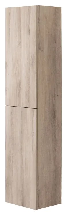 Mereo Mereo, Aira, koupelnová skříňka 157 cm vysoká, levé otevírání, bílá, dub, šedá, CN724PN