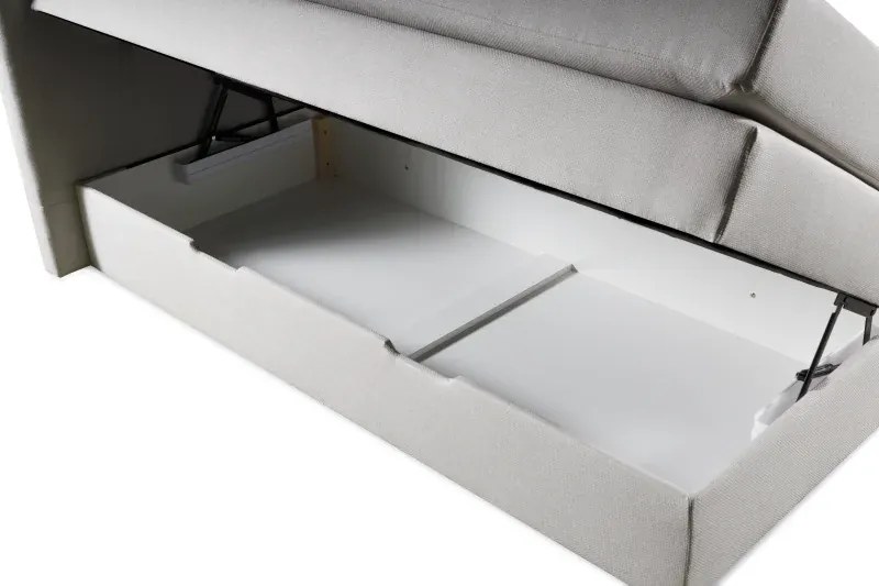 Kontinentální boxspring postel AMBER, 200x180, krémová (barell 03)