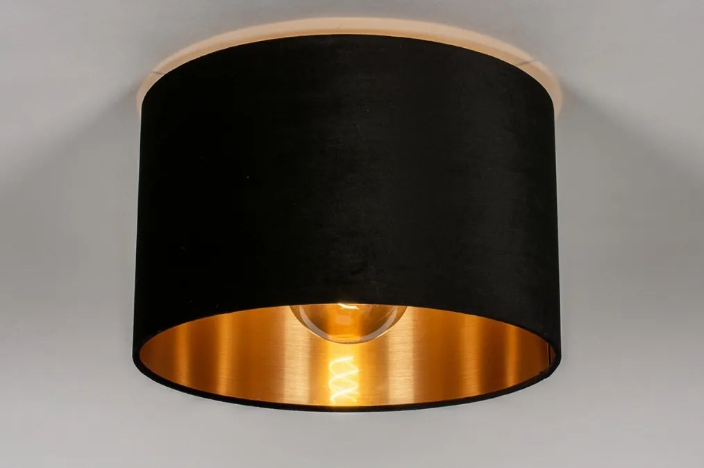 Stropní designové svítidlo Wildmore Black and Gold 40