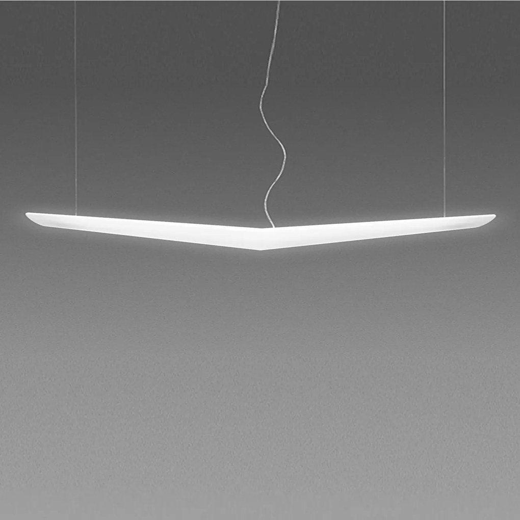 Artemide AK00400 Mouette Symmetric 2500, závěsné designové svítidlo, 105W LED 3000K, 255cm, délka závěsu 190cm