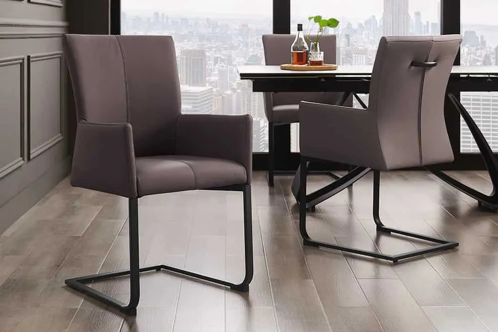 Designová konzolová židle Bull taupe šedá