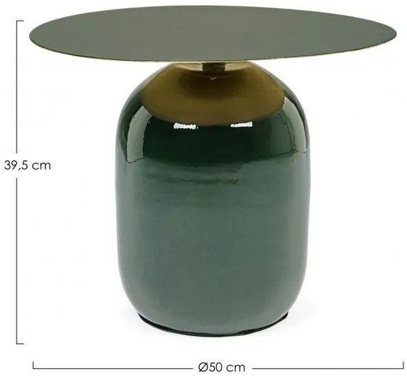 BIZZOTTO Konferenční stolek NALIMA zelený 50cm 0746706