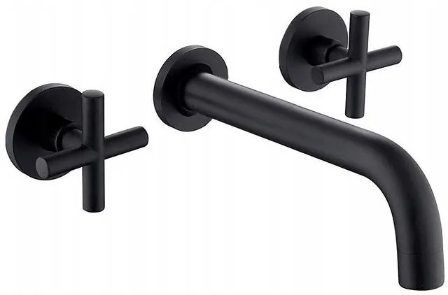 Rea Exit - Podomítková umyvadlová baterie, černá, REA-B8000