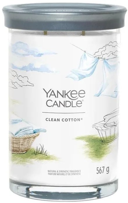 Svíčka yankee candle signature 2 knoty clean cotton 567 g