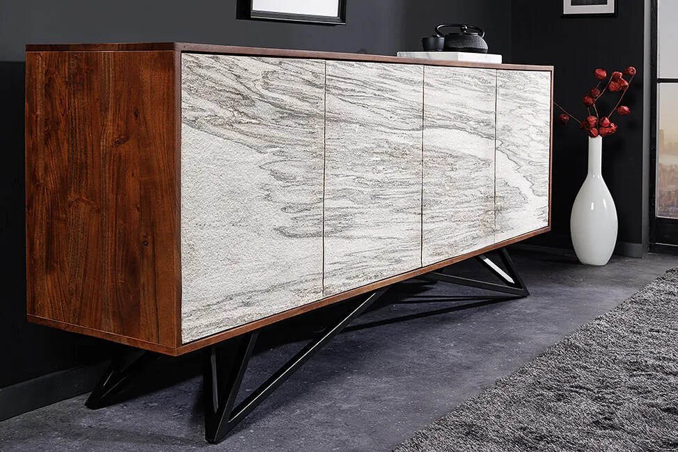 Designová komoda z masivu Mountain Soul Akácie 175cm