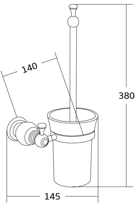 Mexen příslušenství, ESTELA držák na wc kartáč, chrom, 7011550-00