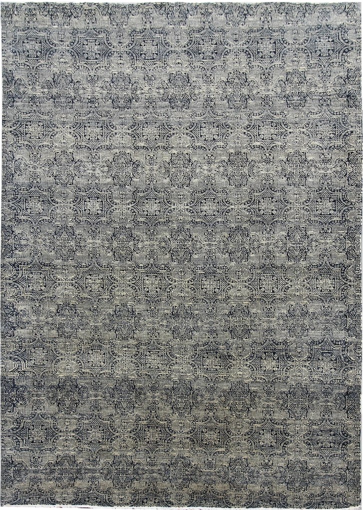 Diamond Carpets koberce Ručně vázaný kusový koberec Diamond DC-JK 1 SILVER/BLACK - 120x170 cm