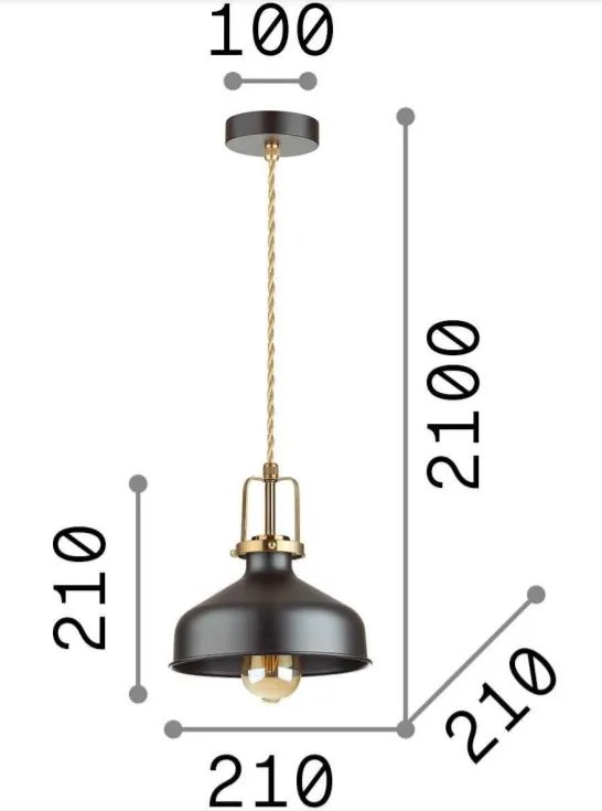 Ideal Lux Závěsné svítidlo ERIS- 1 SP1, Ø  21 Barva: Bílá