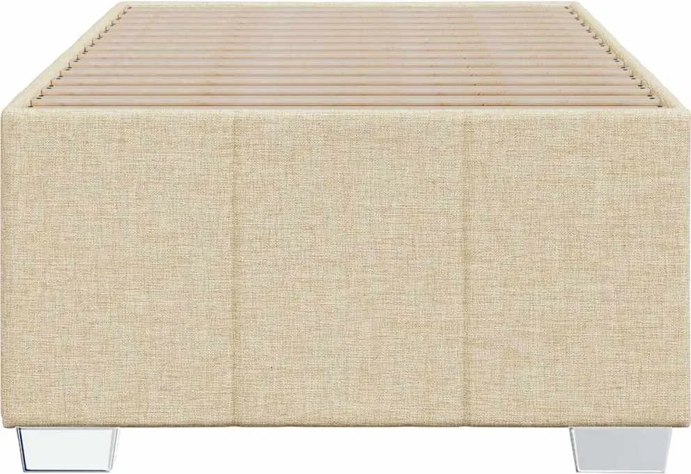 Rám postele bez matrace krémová 100 x 200 cm textil 3284816