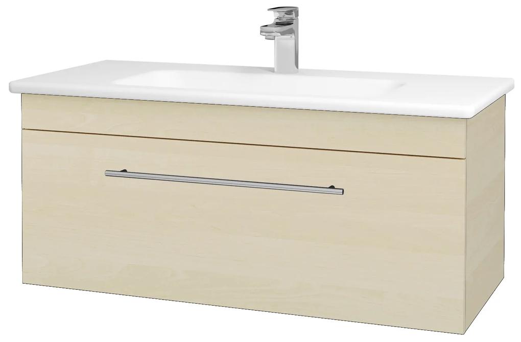 Dřevojas Koupelnová skříň ASTON SZZ 100 Varianta: N01 Bílá lesk / Úchytka T04 / D05 Oregon