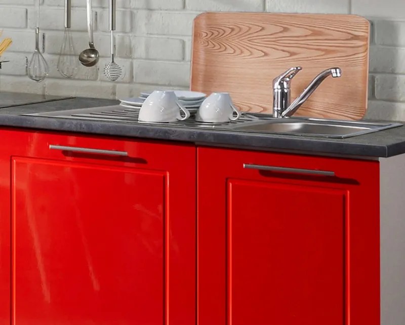 Kuchyňský blok Welcome 6, bílá/červený lesk